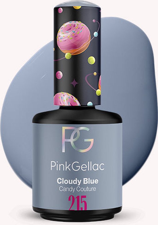 Pink Gellac 215 Cloudy Blue Gel Lak 15ml - Glanzende Blauwe Gellak ...