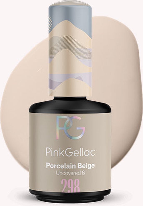 Pink Gellac 298 Porcelain Beige Gel Lak 15ml - Beige Gellak Nagellak - Gelnagels... | bol.com