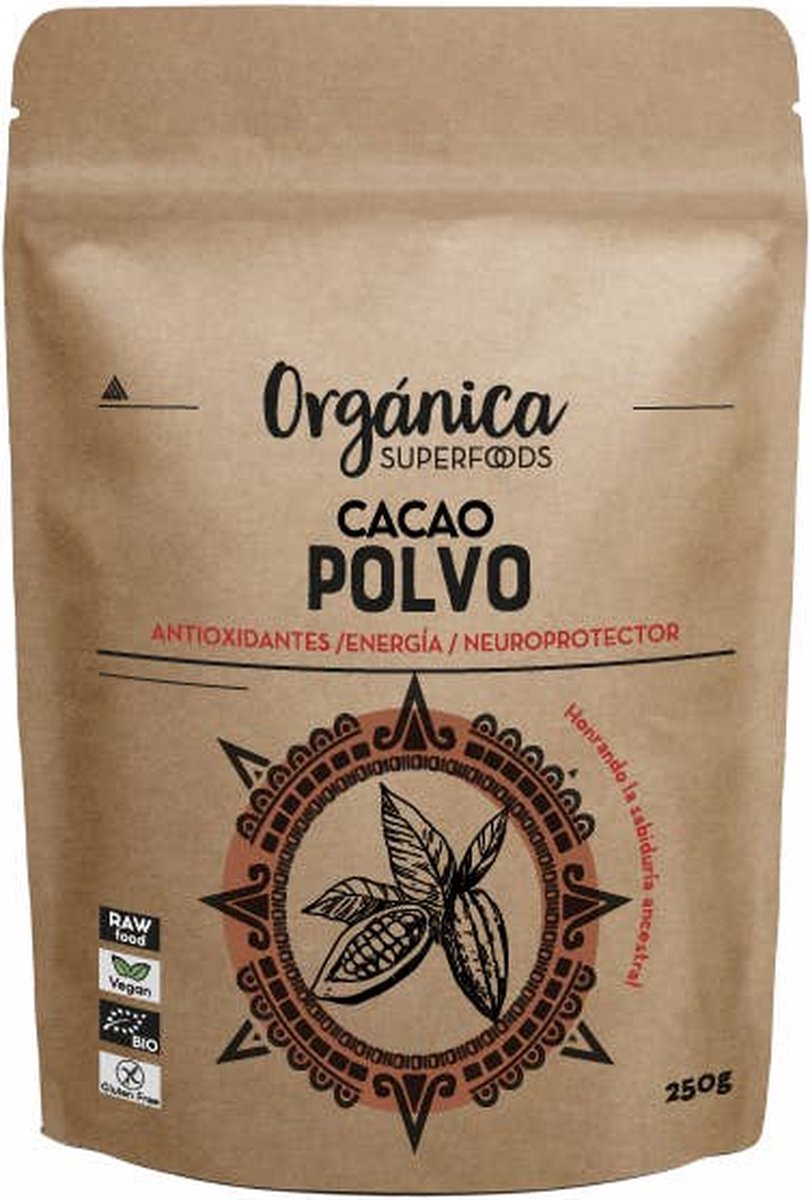 Orgánica Superfoods SL - Biologisch cacaopoeder - 250 g | bol