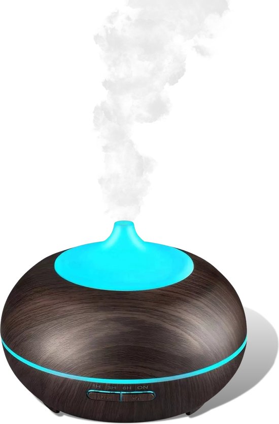 Aroma Diffuser - Sun Shine Pro - Dark Wood - LED verlichting - Lucht ...