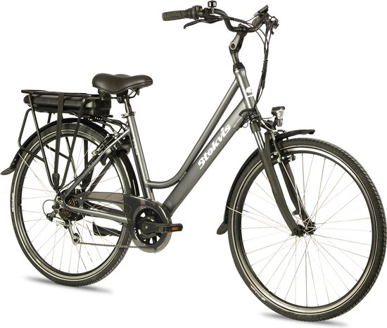 Stokvis E-Trento Deluxe 360 Wh Coal Grey | bol