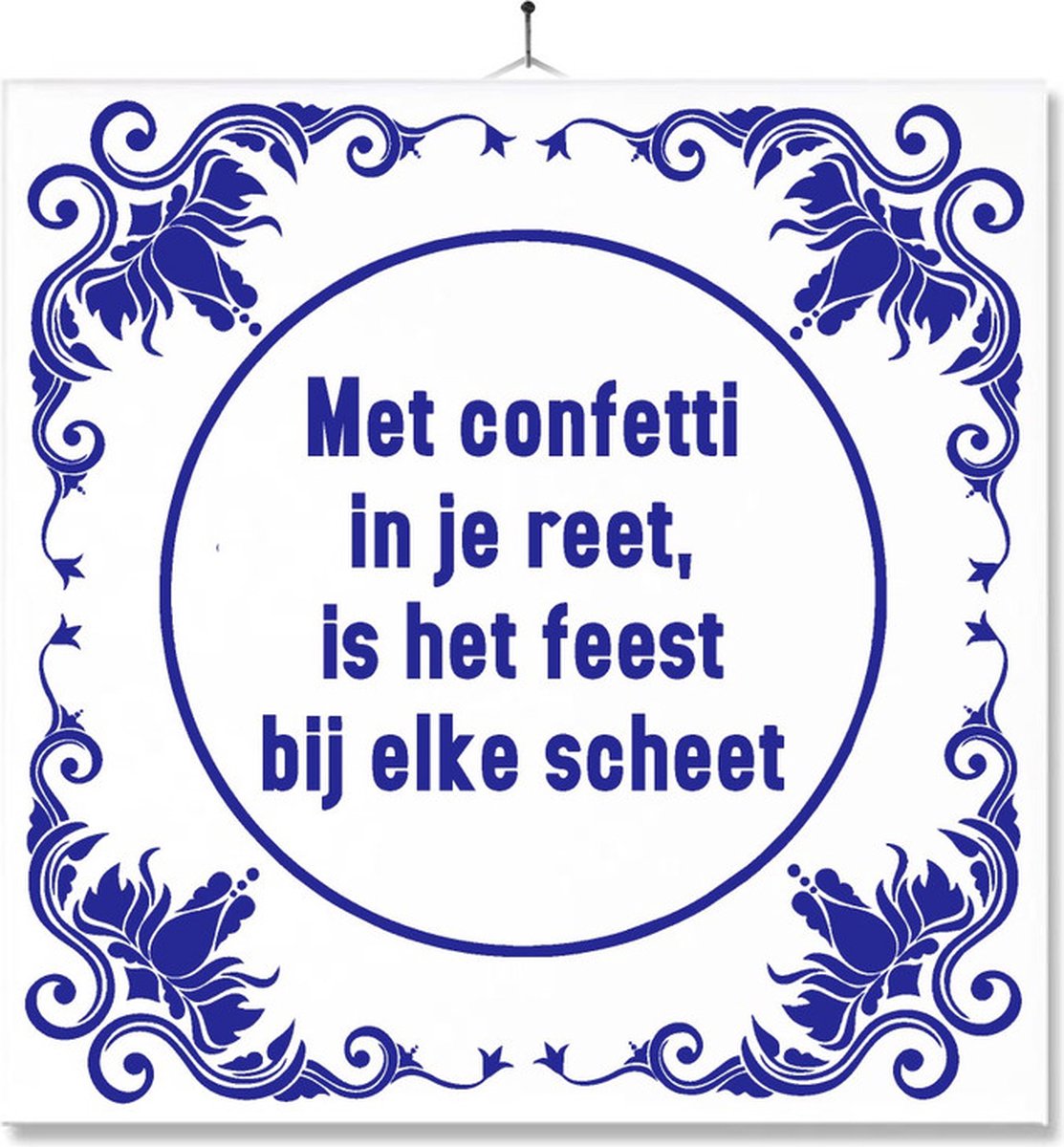 Tegel Met Opdruk | Grappig | Humor | Verjaardag kado | Toilet WC | Met confetti in je... | bol