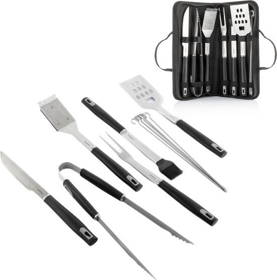 Bbq Accesoires - Bbq Gereedschap - RVS - 12 Delig - All in One - Bbq ...