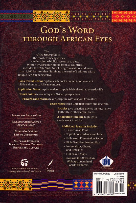 Africa Study Bible (NLT), Dr. John Jusu | 9781630387891 | Boeken | bol
