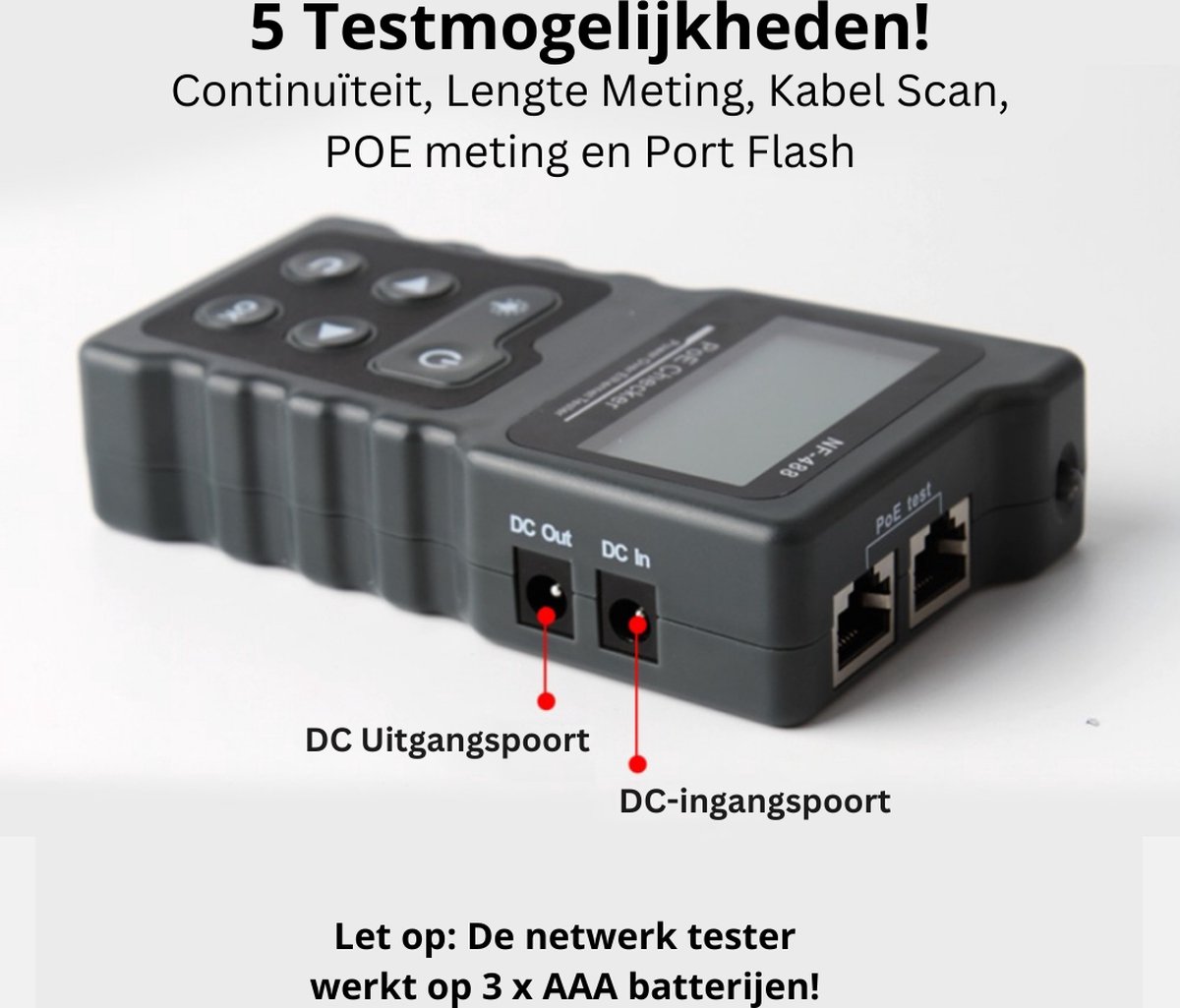 TIB Netwerk Tester - UTP Tester - 5 Soorten Metingen - Tot Wel 600 ...