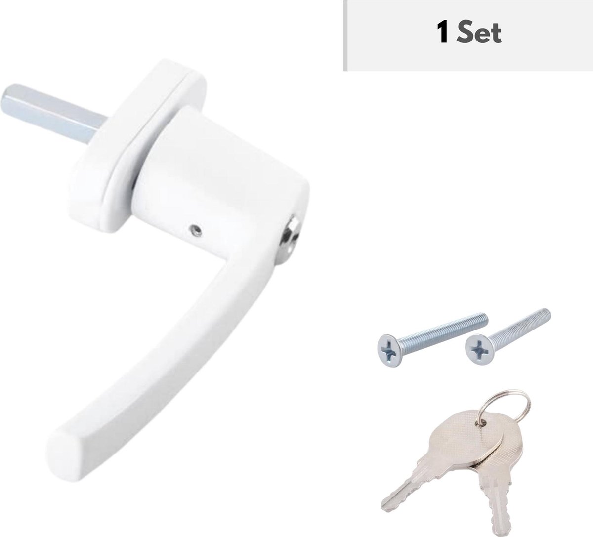 Afsluitbare raamkruk - 1 set - Inclusief sleutel en schroeven ...