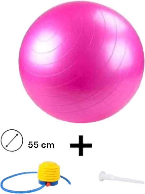 Yoga bal - 55 cm - roze - fitnessbal - pilatus - yoga - fitness ...