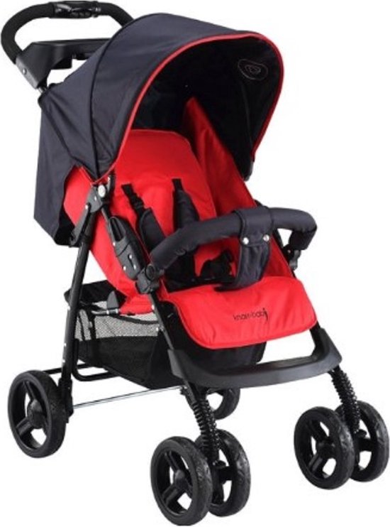 Baby V-Easy-Fold kinderwagen Rood Zwart | bol.com