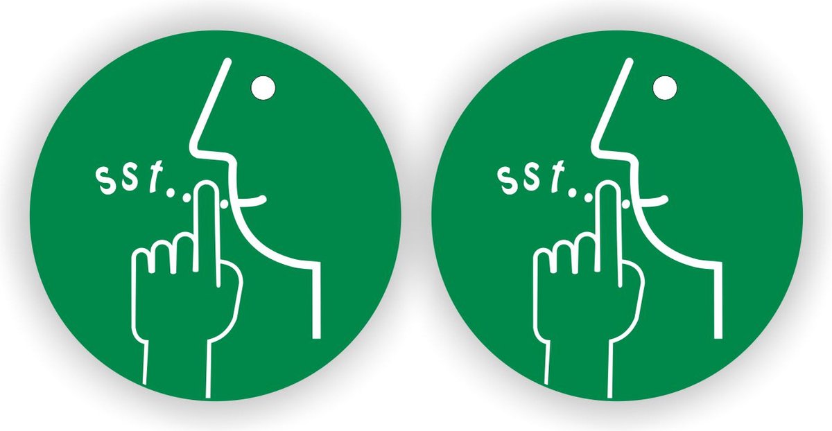 Stilte ruimte pictogram sticker set 2 st. groen | bol