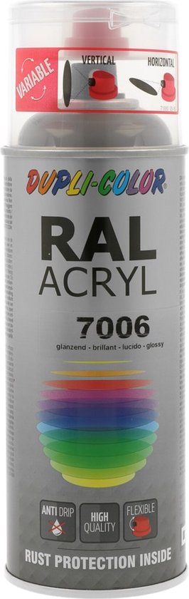 Dupli-Color acryllak hoogglans RAL 7006 grijs-beige - 400 ml | bol