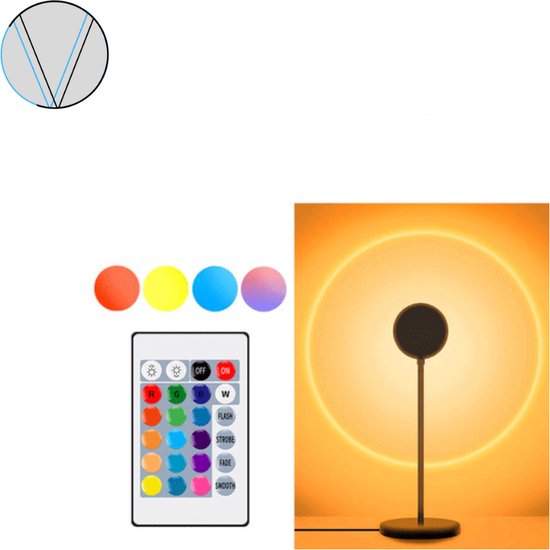 Sunset Lamp - Tiktok Lamp Met Bluetooth – 15 Kleuren Met ...