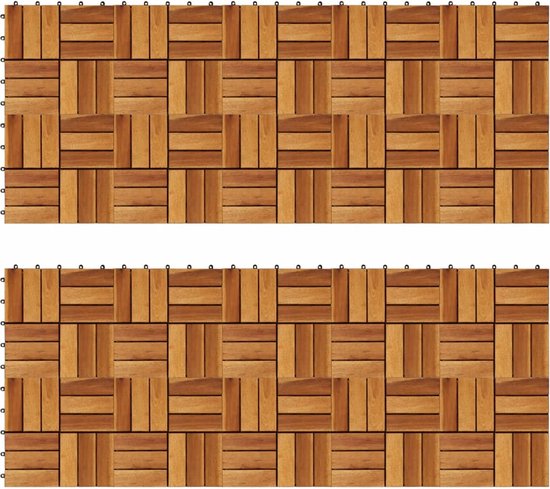 Terrastegels 30 x 30 cm Acacia set van 20 | bol