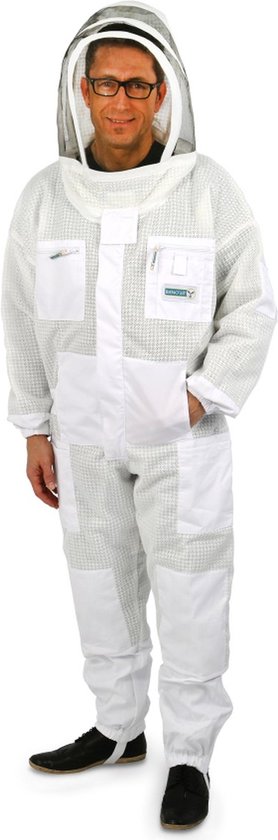 BienoAir Imkerpak - Overall - Wit - Ventilerend - Engelse Kap | bol.com
