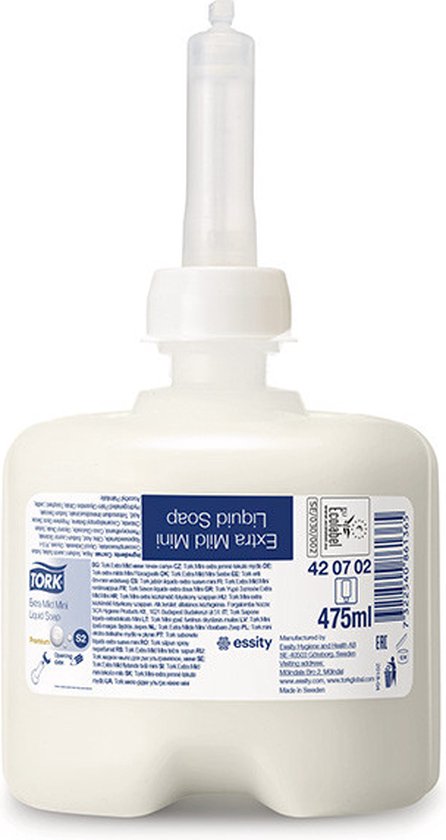 Tork Premium S2 vloeibare zeep mild flacon 475 ml - 1 flacon | bol.com