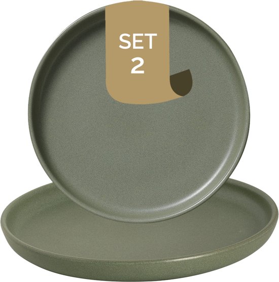 Palmer Bord Sandy Loam 22 cm Groen Stoneware 2 stuk(s) | bol.com