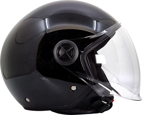 BHR 832 minimal | vespa helm | glans zwart | maat L | snorfiets ...