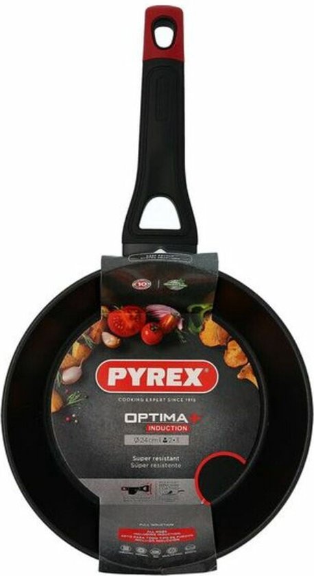 Pyrex Optima Wok Pan - Aluminium - Ø24 cm - Zwart | bol.com