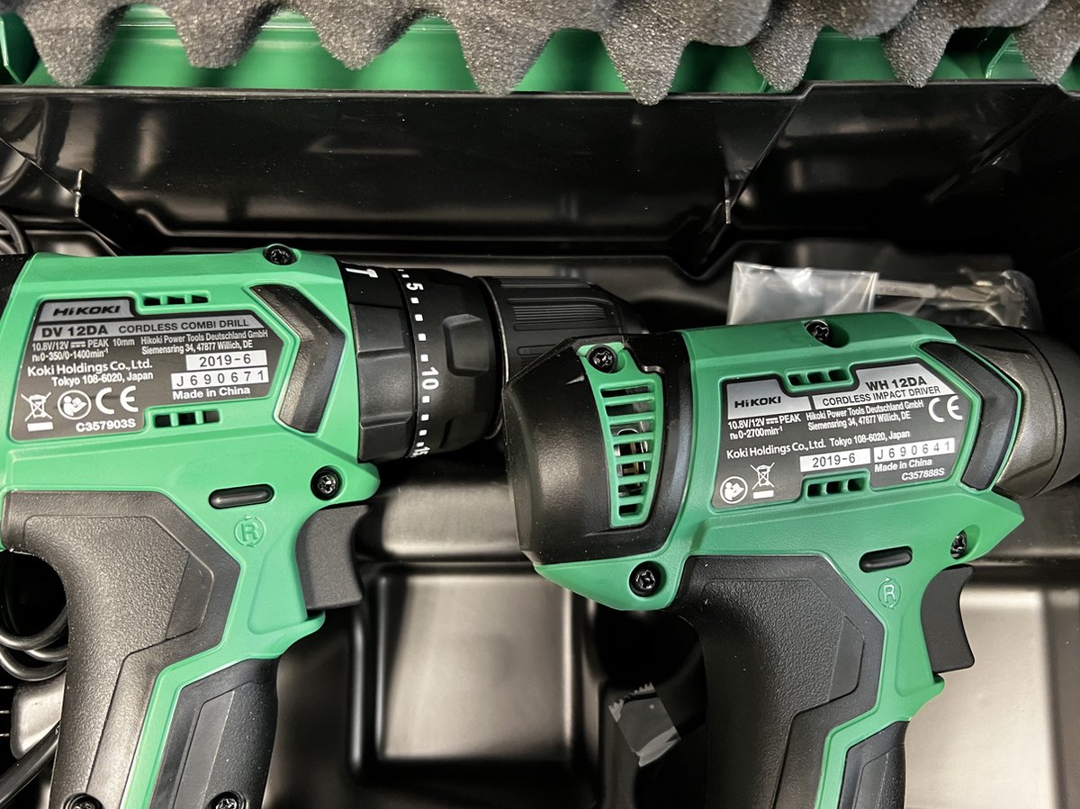 Hikoki KC12DA (WAZ) 12V Combokit met DV12DA accu Klop-boormachine ...