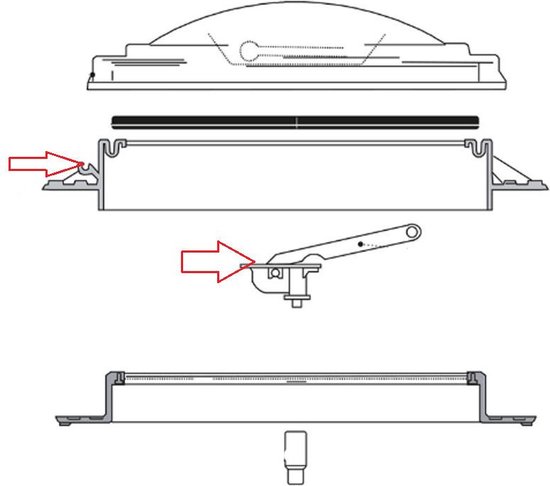 Fiamma dakluik buitenframe voor Fiamma Vent 50 Fiamma artikelnummer ...