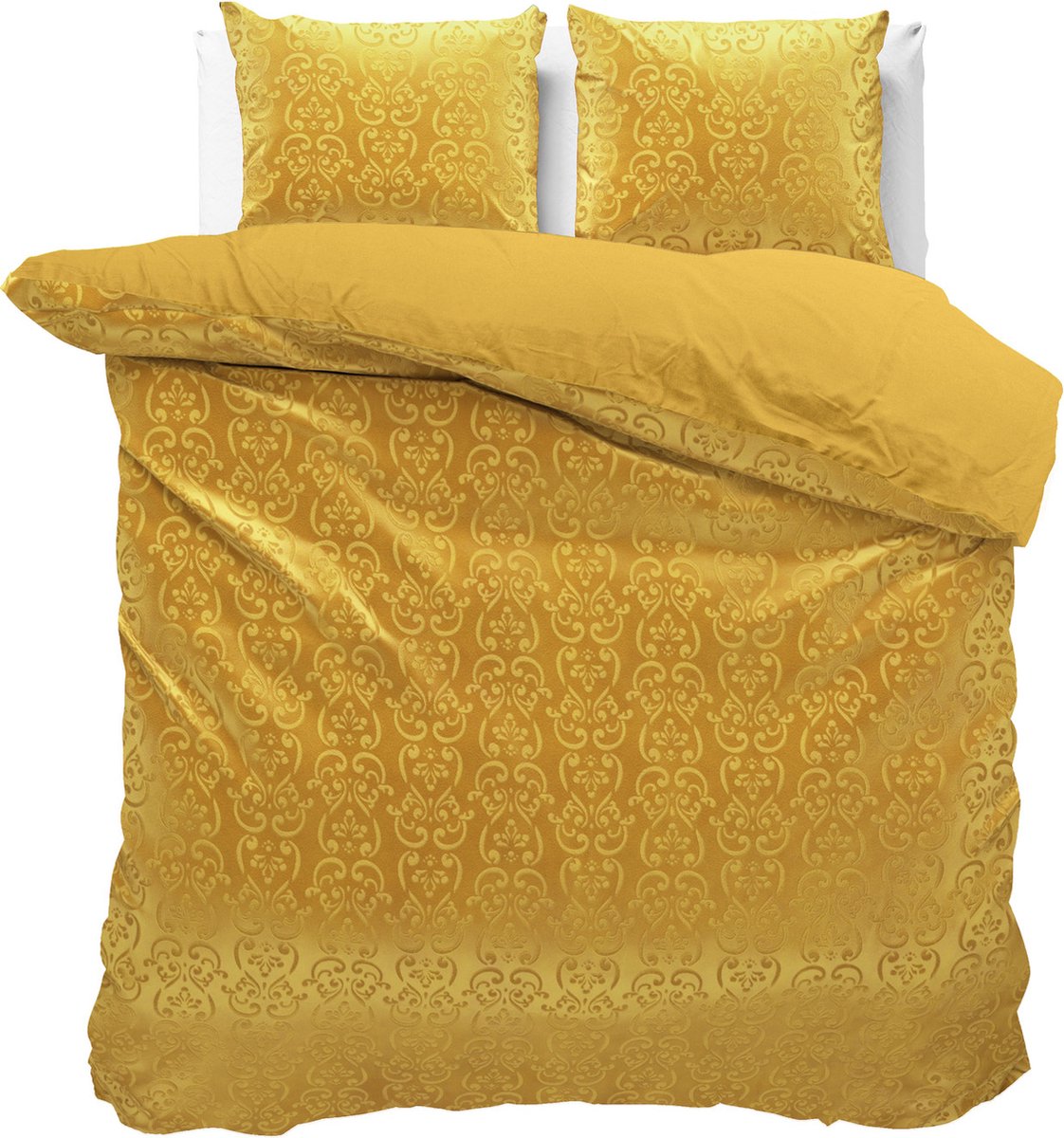 Fluweel zachte velvet dekbedovertrek embossed goud - tweepersoons ...