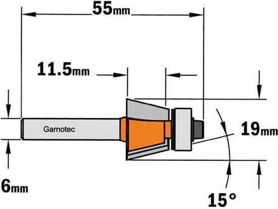 Hm kantenfrees Ø 19 x 11,5/54,9 mm. 15º | bol.com