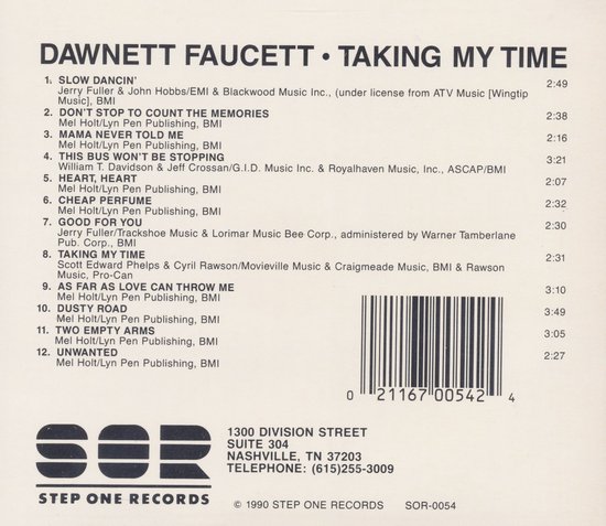 Taking My Time, Dawnett Faucett | CD (album) | Muziek | bol.com
