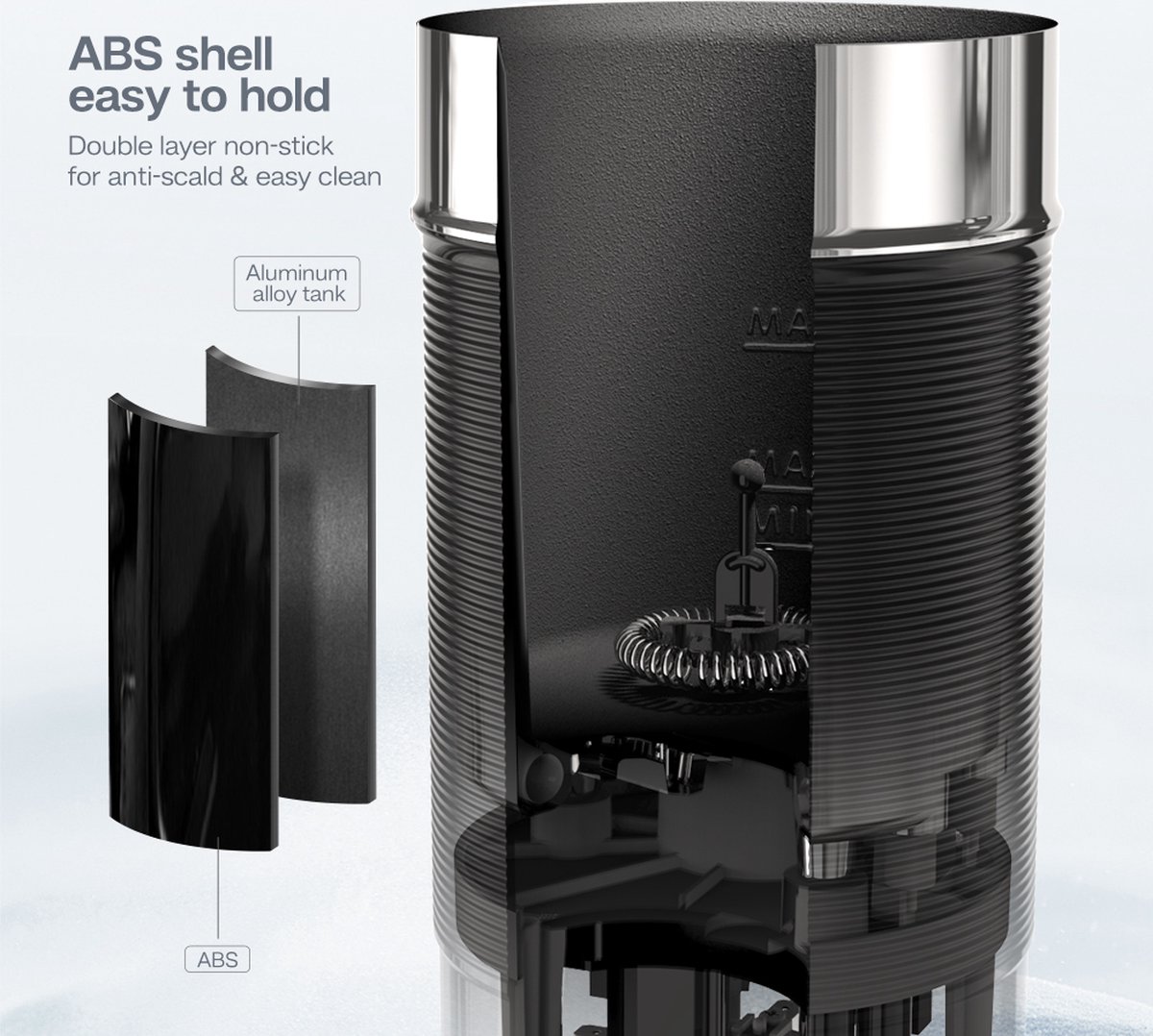 HiBrew - Melkopschuimer - Zwart - Melkopschuimer Electrisch ...