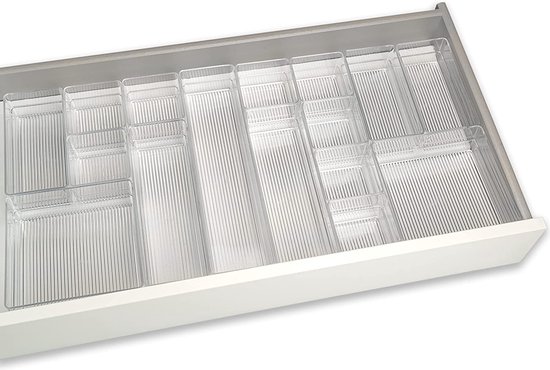 opbergsysteem voor de lade, variabel en transparant van kunststof (16 ...