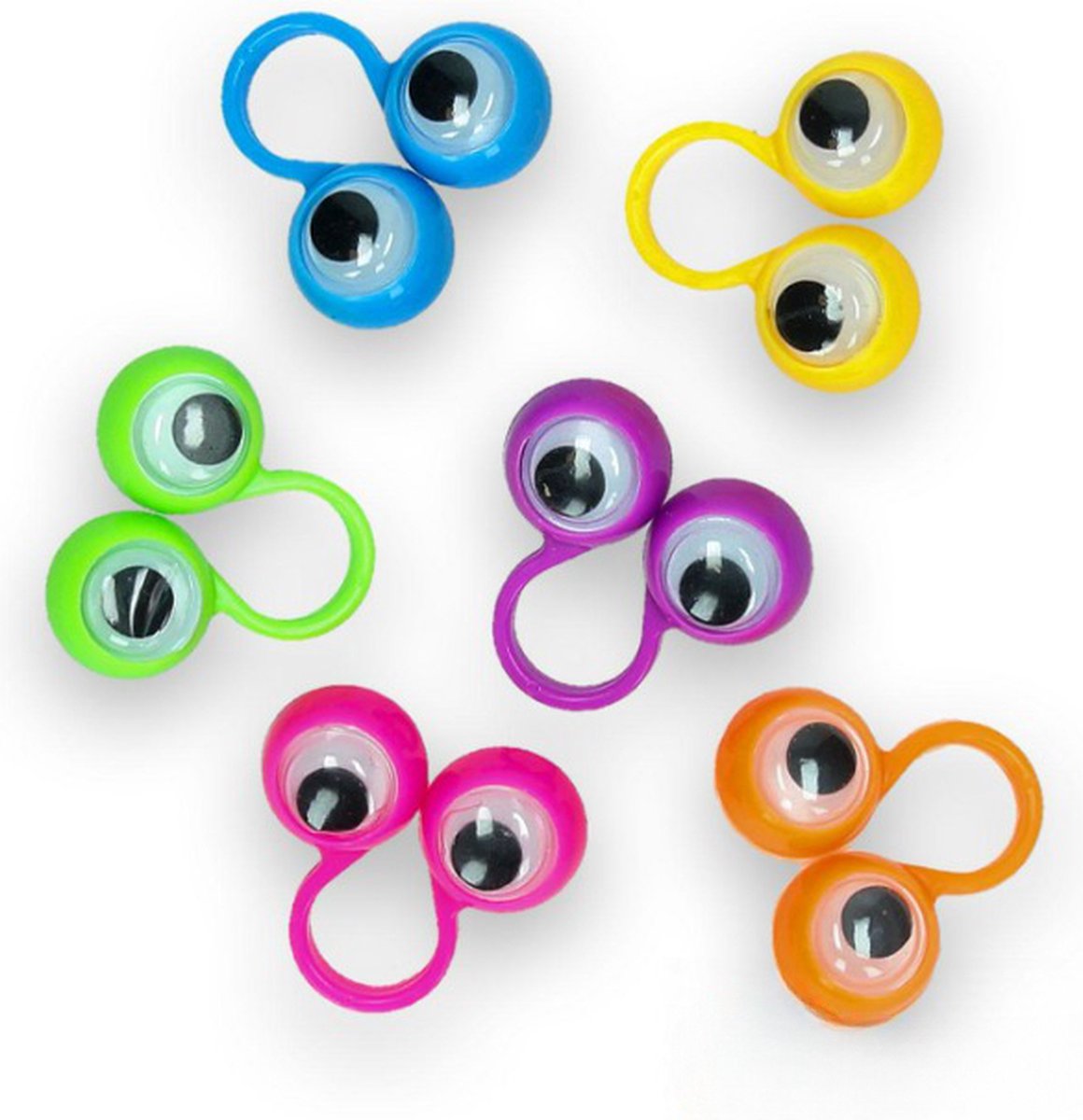 Vingerspionnen - 5 Stuks - Wiebel Oogjes - Verschillende kleuren ...