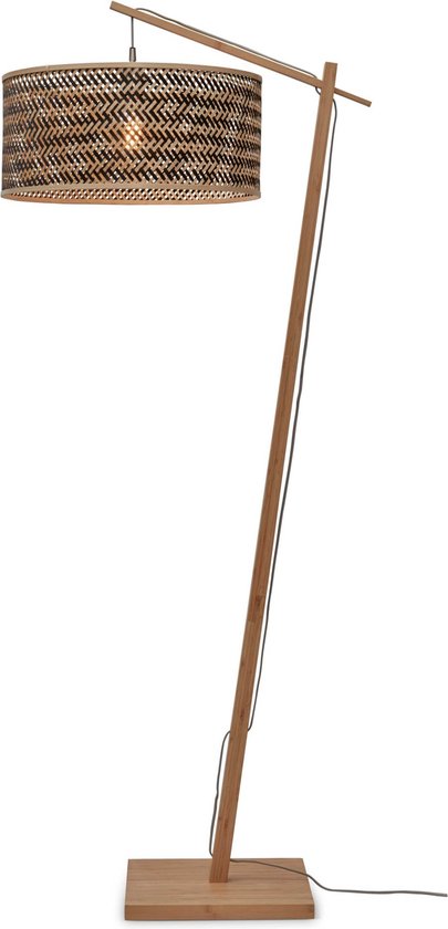 GOOD&MOJO Vloerlamp Java - Bamboe/Zwart - 75x50x176cm - - Staande lamp ...