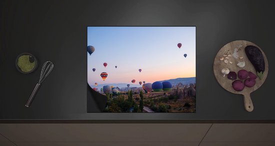 Inductie Beschermer - Lucht Vol Hete Luchtballonnrn boven Landschap in ...