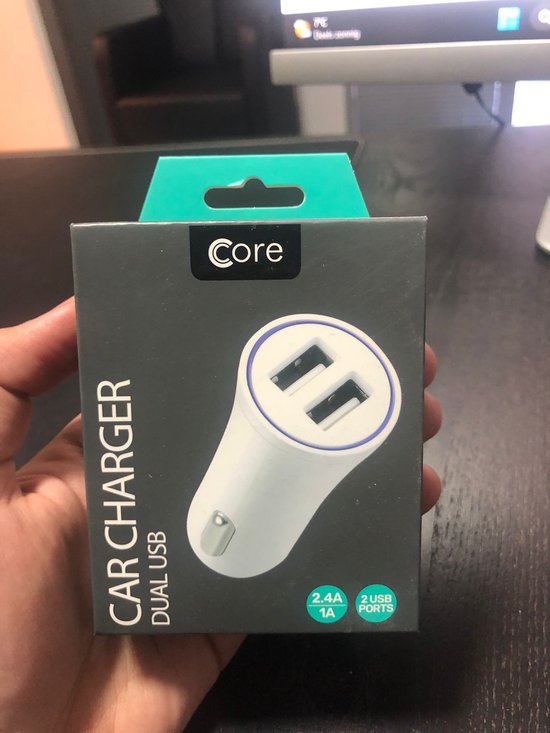 Core Car Charger Dual USB 2.4 A (1A) 2 USB Ports | bol