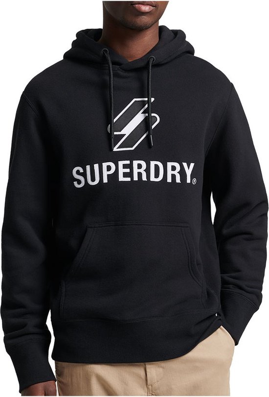 SUPERDRY Code SL Stacked Apq Capuchon Heren - Black - M | bol.com