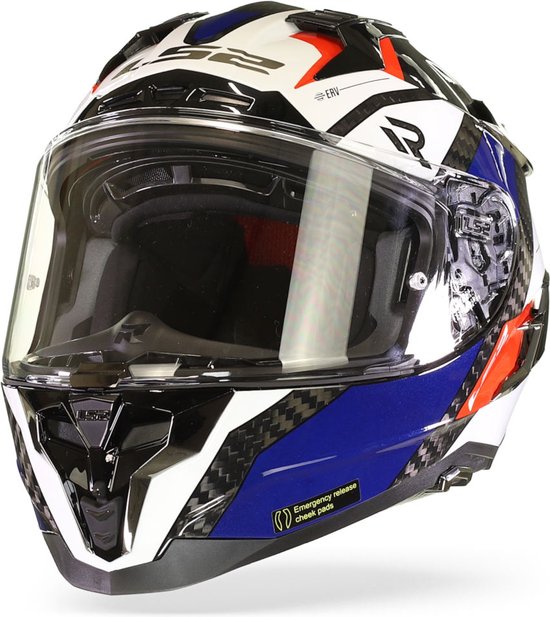 LS2 Ff327 Challenger Ct2 Alloy White Blue Red L - Maat L - Helm | bol
