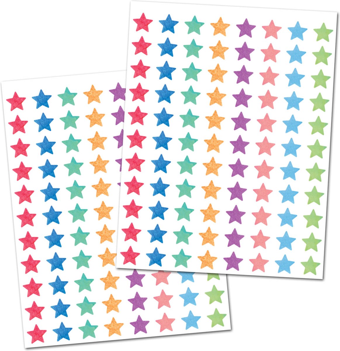 Sterren Stickervellen - Stickers Gekleurde Sterren - Knutselstickers ...