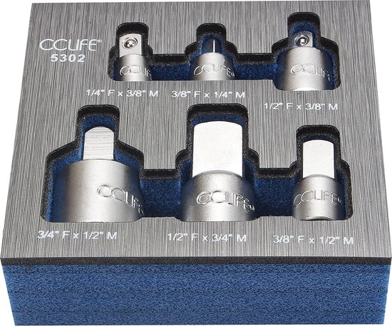 CCLIFE - Adapter inch Dopsleutel - 6 Stuks - Slagschroevendraaier ...