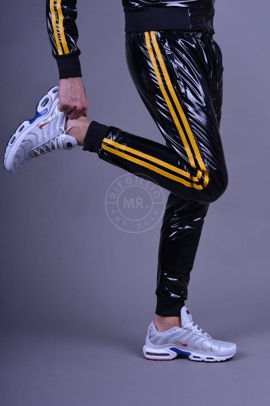 PVC Tracksuit Broek met Gele Strepen | bol.com
