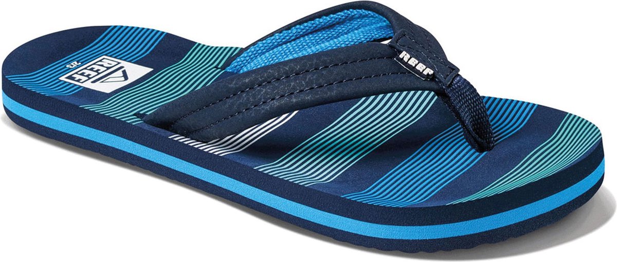 Reef Kids Ahi Jongens Slippers - Donkerblauw/Blauw - Maat 31 | bol.com