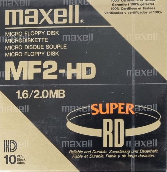 Maxell MF-2HD 3.5 inch Diskettes 2 MB - Maxell Super RD | bol