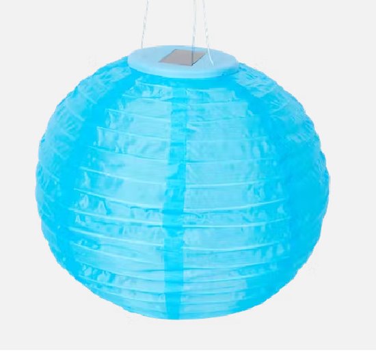 Solar lampion LED - 28cm - Blauw | bol