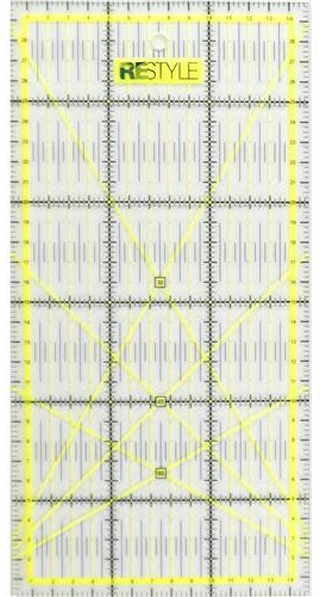 Quiltlineaal 15 x 30cm met Antislip Restyle | bol