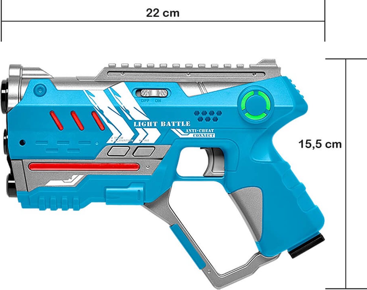 Light Battle Connect Laser game set - Rood/Blauw - 2 Laserguns + 2 ...