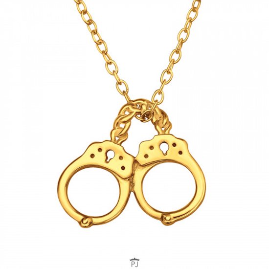 Ketting handboeien - 925 Sterling zilver - Gold plated - 45 Centimeter ...