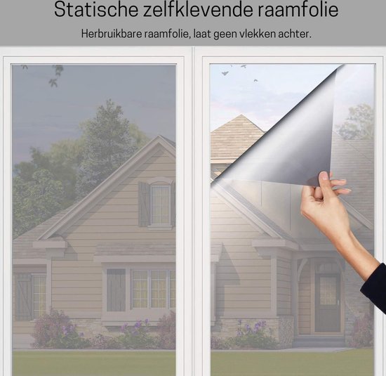 COMAMOR Raamfolie – Isolerend - Spiegeleffect - Statisch & Zelfklevend ...