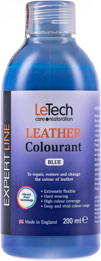 LeTech Leather Colorant ORANGE - ROYAL BLUE - BLAUW (100ml) - leerverf ...