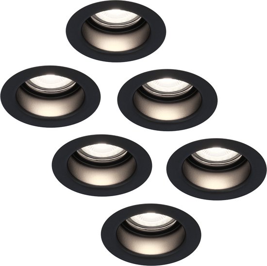 6x Mari Led Inbouwspot Verzonken 3 8 Watt Daglicht Wit 6000k Gu10