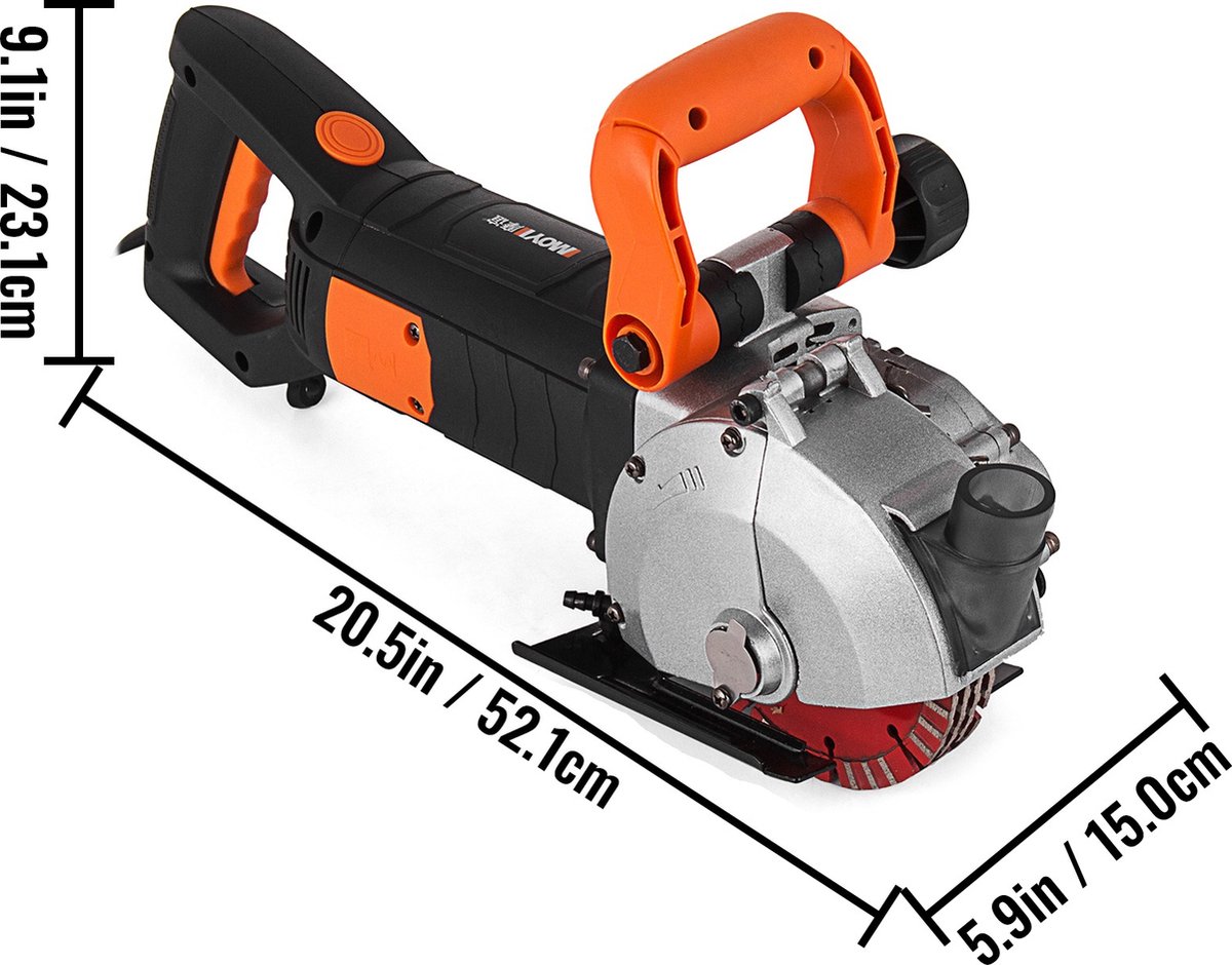Vevor - Elektrische muurfrees - 3000W - Muurfrezen - Sleuvenfrees ...