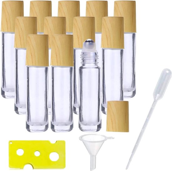 Plugstore - 8 stuks etherische oliën roller flessen, glazen flessen ...