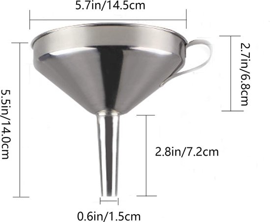 Roestvrijstalen Keukentrechter Vultrechter Trechter Van Hoge Kwaliteit ...