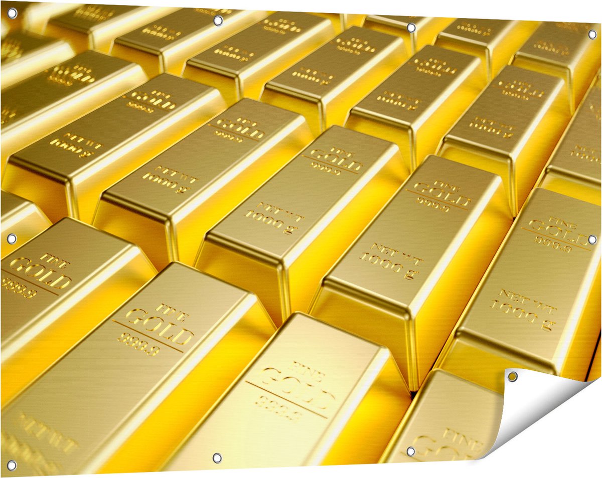 Gards Tuinposter Goudstaven op een Rij - 120x80 cm - Tuindoek ...